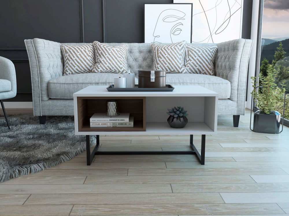 Mesa de Centro Blanco Nevado + Gales – EBANI