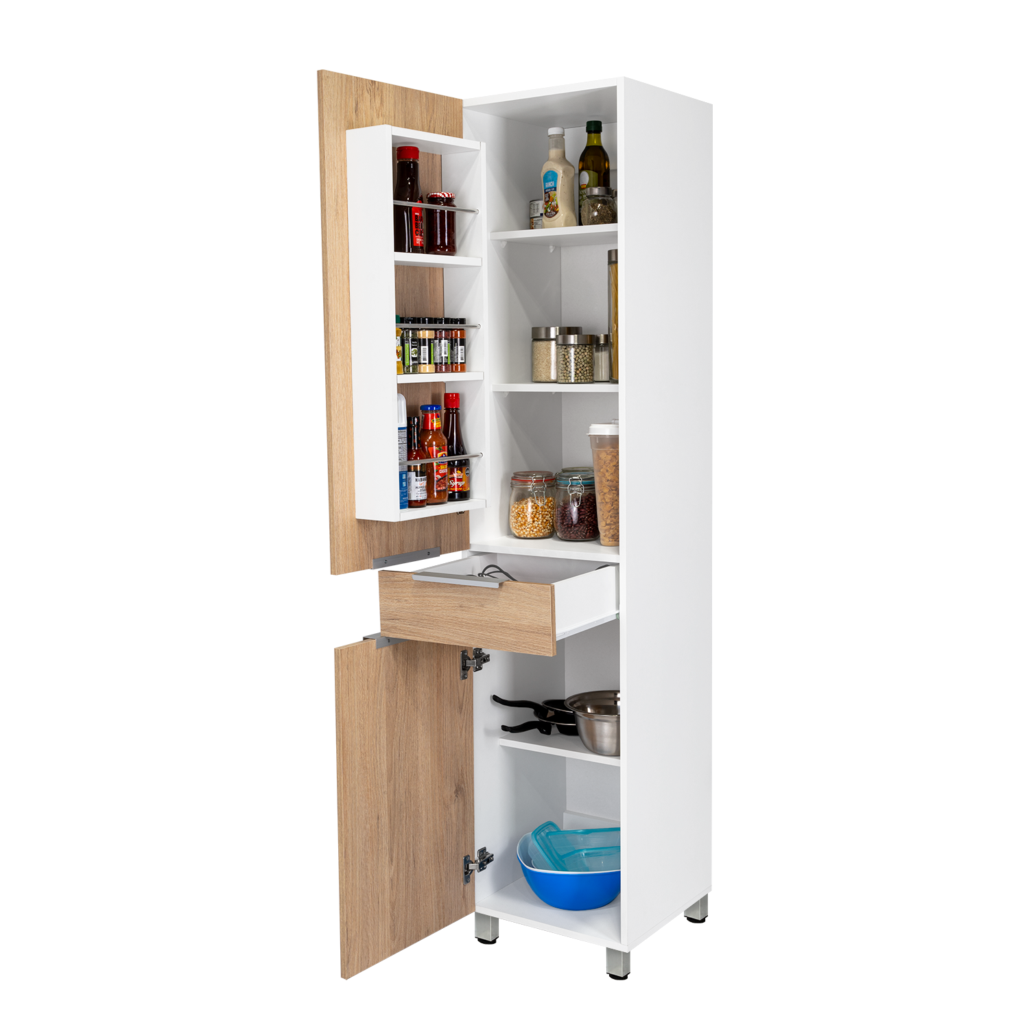 Mueble Alacena Melia Blanco + Rovere – EBANI