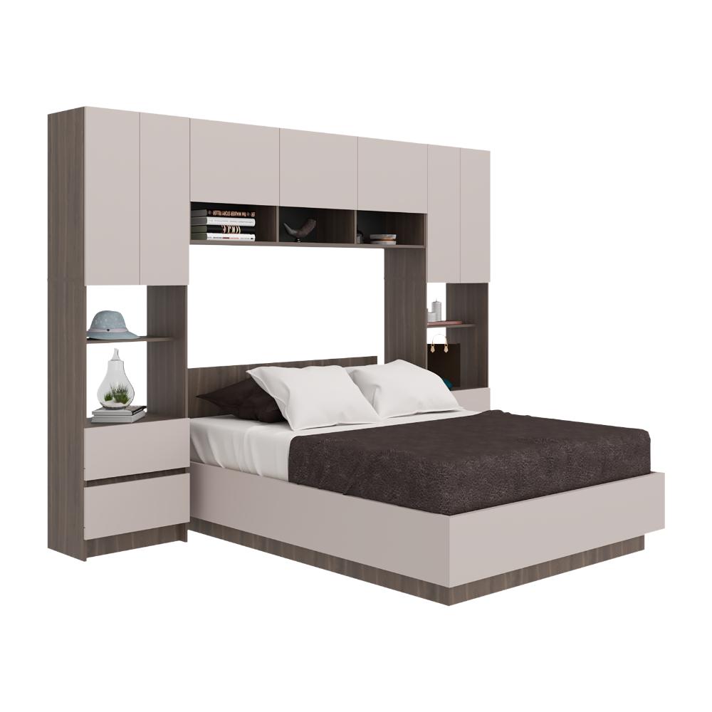 Cama con Closet Deni, Milan y Capri, incluye tendido de tablas y close ...