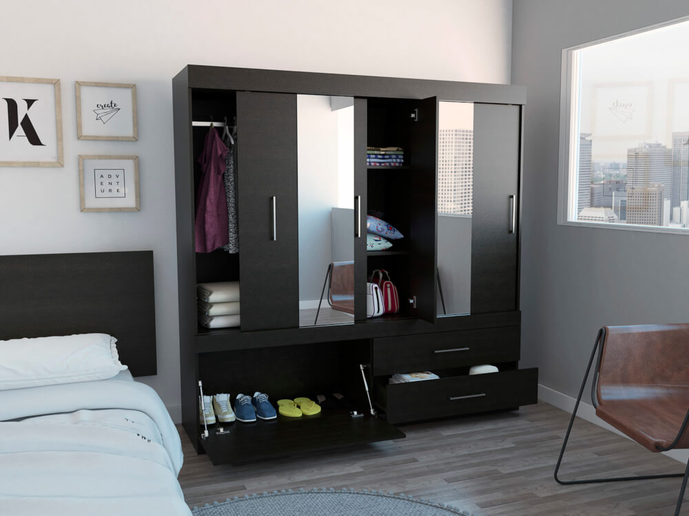 Closet o Armario Portofino Con 2 Espejos 180 cm – EBANI