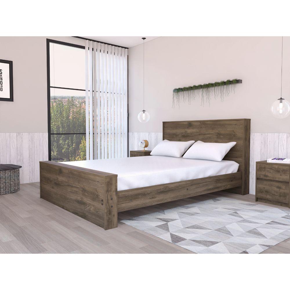 Cama Doble Felix Nogal Diseno Moderno Zf – EBANI