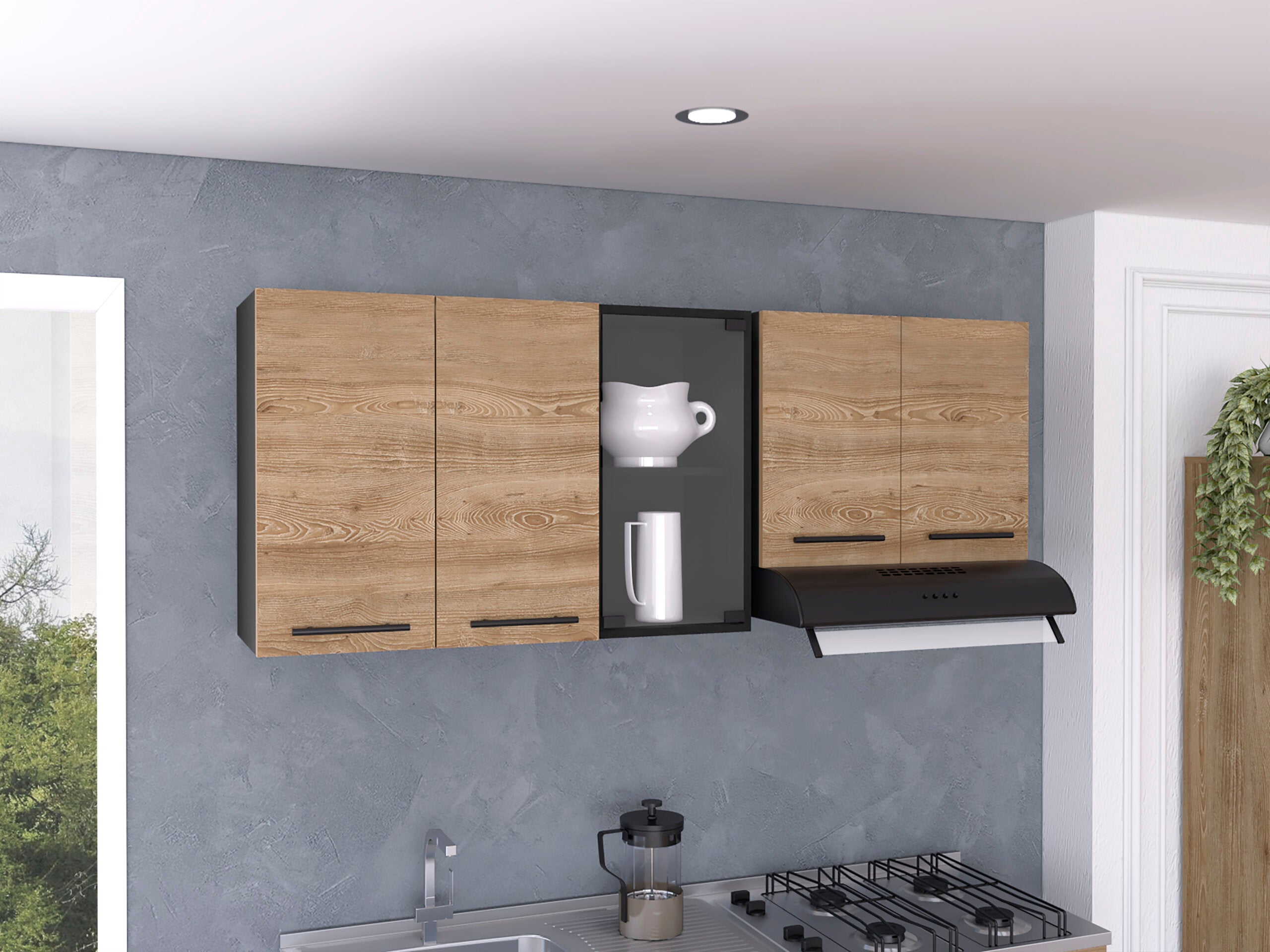 Mueble Superior Cocina 150 Luna Wengue + Miel – EBANI