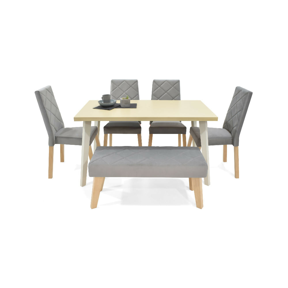 Set De Comedor 6P Liverpool con Butaco Tela Plata – EBANI