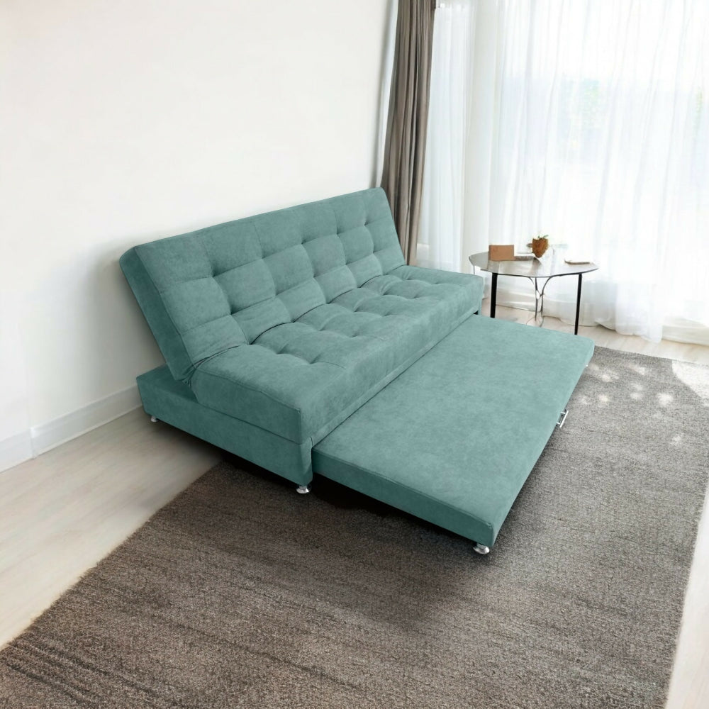 Sofá Cama Tarima Brooke Tela Verde Menta – EBANI